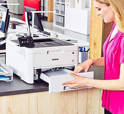 Brother HL-L3270CDW Compact Wireless Digital Color Laser Printer with NFC - 2.7" Color Touchscreen, Auto Duplex Printing, 25 ppm, 250 Sheet, Wulic Printer Cable