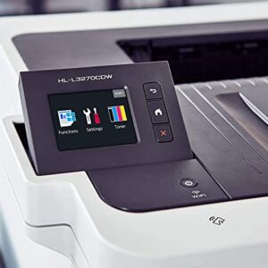 Brother HL-L3270CDW Compact Wireless Digital Color Laser Printer with NFC - 2.7" Color Touchscreen, Auto Duplex Printing, 25 ppm, 250 Sheet, Wulic Printer Cable