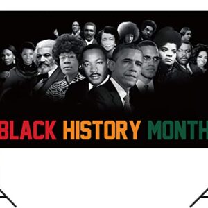 Nepnuser Black History Month Photo Booth Backdrop African American Festival Holiday Party Decoration Art Poster Indoor Outdoor Wall Decor-5.9×3.6ft