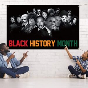 Nepnuser Black History Month Photo Booth Backdrop African American Festival Holiday Party Decoration Art Poster Indoor Outdoor Wall Decor-5.9×3.6ft