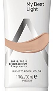 Skintone Matching Foundation by Almay, Smart Shade Face Makeup, Hypoallergenic, Oil Free, Fragrance Free, Dermatologist Tested with SPF 15, My Best Light, 1 Oz