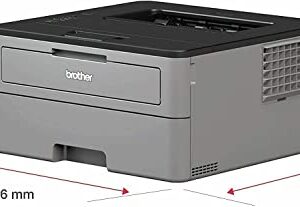 Brother HL_L23 Series Compact Monochrome Printer, 27ppm, 250 Sheets, High-Speed USB 2.0, Auto 2-Sided Printing, with MTC Printer Cable