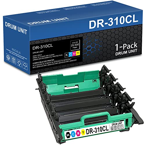 NUCALA Compatible DR310CL DR-310CL (1-Pack Color) Drum Unit Replacement for Brother HL-4150CDN HL-4570CDWT HL-4140CW HL-4570CDW MFC-9640CDN MFC-9970CDW MFC-9560CDW MFC-9650CDW Printer Drum