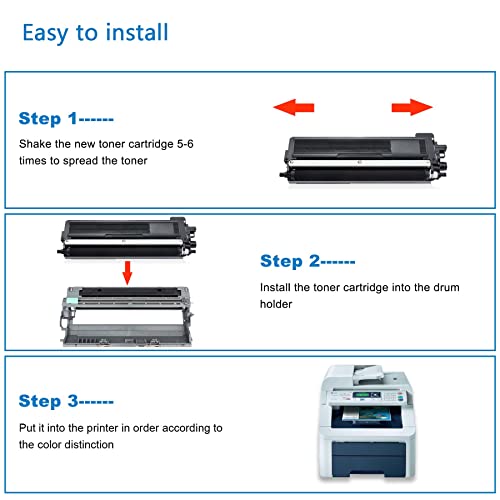 [1-Cyan] TN210C Compatible TN210C TN-210C Toner Cartridge Replacement for Brother HL-3040CN 3045CN 3070CW 3075CW MFC-9010CN 9120CN 9125CN 9320CN/CW 9325CW DCP-9010CN HL-8070 8370 Printers