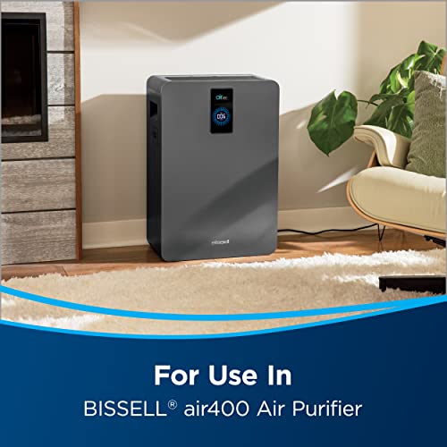 Bissell Air Purifier HEPA Activated Carbon Pack, 3365 air400 Replacement Filter, Black/White