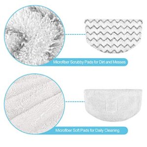 Bissell Steam Mop Pads 8pk Replacement/Washable/Reusable Compatible with Bissell Steam Mop 1940/1440/1544/1806/2075 Series, Model 19402/19404/19408/19409/1940a/1940f/1940q/1940t/1941