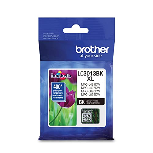 Brother Printer LC3013BKS Single Pack Cartridge Yield Up to 400 Pages LC3013 Ink Black