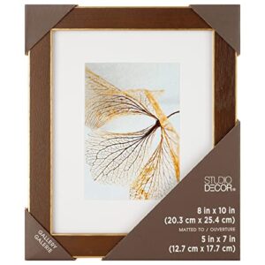 MICHAELS Walnut & Gold Trim Frame with Mat, Gallery by Studio Décor®