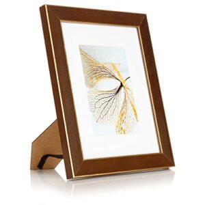 MICHAELS Walnut & Gold Trim Frame with Mat, Gallery by Studio Décor®