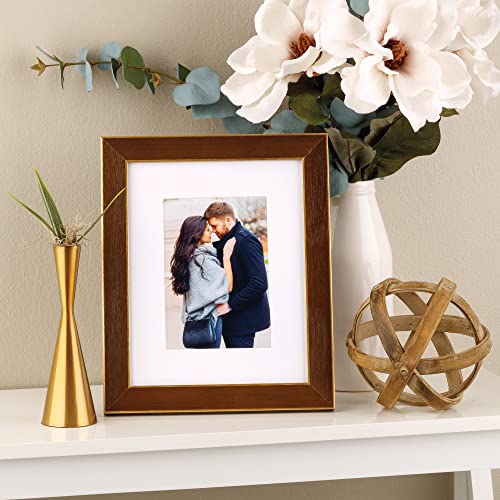 MICHAELS Walnut & Gold Trim Frame with Mat, Gallery by Studio Décor®