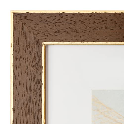 MICHAELS Walnut & Gold Trim Frame with Mat, Gallery by Studio Décor®