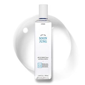 etude soonjung ph5.5 relief toner 350ml (21ad) | skin care solution | low ph toner for sensitive skin | non-comedogenic, hypoallergenic & fragrance free moisturizer for face