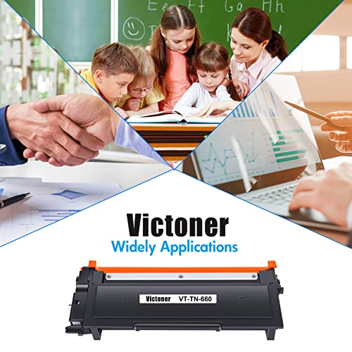 TN660 TN-660 High-Yield Black Compatible Toner Cartridge Replacement for Brother HL-L2380DW HL-L2300D HL-L2320D HL-L2340DW MFC-L2700DW MFC-L2740DW DCP-L2540DW Printer (TN6602PK) up to 2,600 Pages