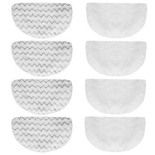 8 Pack Replacement Steam Mop Pads for Bissell Powerfresh Steam Mop 1940 1440 1544 1806 2075 Series, Model 19402 19404 19408 19409 1940a 1940f 1940q 1940t 1940w B0006 B0017, Washable Cleaning Pads