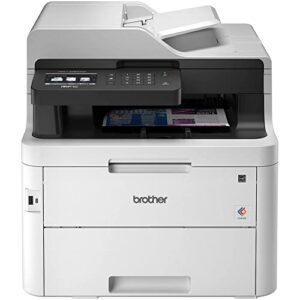 brother color mfc-l3750cdw all-in-one digital wireless laser printer, white – print copy scan fax – 3.7″ tft touchscreen lcd, 24 ppm, 600 x 2400 dpi, auto 2-sided printing, 50-sheet adf, ethernet