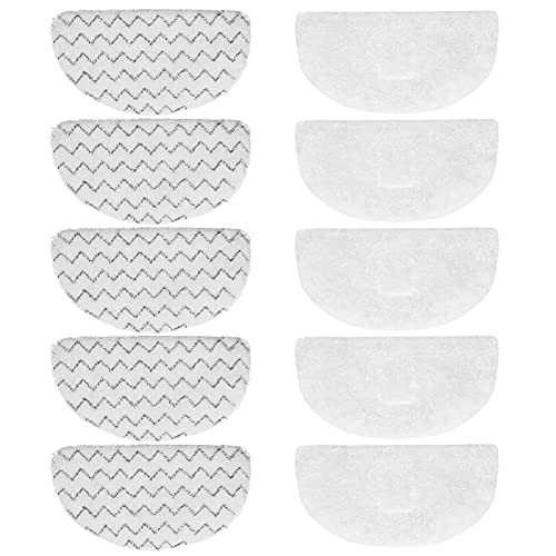 10 Pack Replacement Steam Mop Pads for Bissell Powerfresh Steam Mop 1940 1440 1544 1806 2075 Series, Model 19402 19404 19408 19409 1940a 1940f 1940q 1940t 1940w B0006 B0017, Washable Cleaning Pads