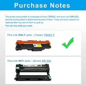 LCL Compatible Toner Cartridge Replacement for Brother TN223 TN-223 TN223Y TN-223Y HL-L3210CW HL-L3230CDW HL-L3270CDW HL-L3290CDW MFC-L3710CW MFC-L3750CDW MFC-L3770CD HL-L3230CDN (1-Pack Yellow)