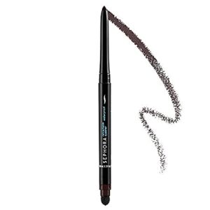 sephora collection retractable waterproof eyeliner #10 matte brown black