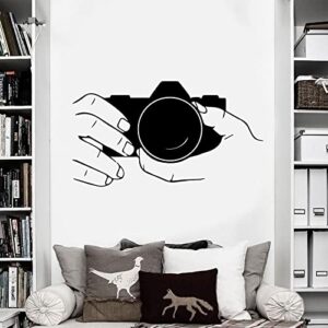 home decoration wall sticker photography camera photo decal, living room wall decoration, photo studio art decoration 57cmx103cm