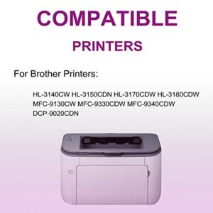 10 Pack (BK+C+Y+M) Compatible HL-3180CDW MFC-9130CW MFC-9330CDW Laser Printer Toner Cartridge Replacement for Brother TN221 | TN225 | TN225 Printer Toner Cartridge (High Capacity)