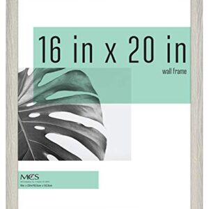 MCS Studio Gallery Frame, Gray Woodgrain, 16 x 20 in, Single & Studio Gallery Frame, Gray Woodgrain, 12 x 18 in, Single