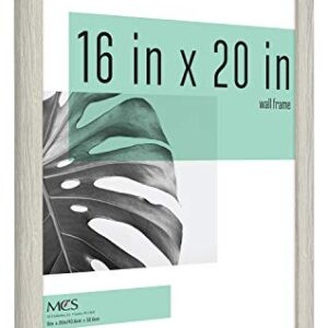 MCS Studio Gallery Frame, Gray Woodgrain, 16 x 20 in, Single & Studio Gallery Frame, Gray Woodgrain, 12 x 18 in, Single