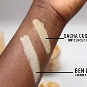 Sacha BUTTERCUP Setting Powder. No Ashy Flashback. Blurs Fine Lines and Pores. Loose, Translucent Face Powder to Set Makeup Foundation or Concealer. For Medium to Dark Skin Tones, 1.25 oz.