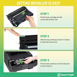 S SMARTOMNI Compatible Toner Cartridge and Drum Unit Replacement for Brother TN450 TN420 DR420 to use with HL-2270DW HL-2280DW HL-2230 HL-2240 MFC-7360N MFC-7860DW DCP7065DN Fax 2840 (2 Toner 1 Drum)