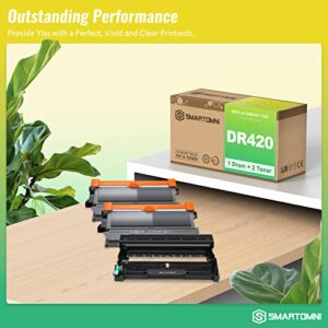 S SMARTOMNI Compatible Toner Cartridge and Drum Unit Replacement for Brother TN450 TN420 DR420 to use with HL-2270DW HL-2280DW HL-2230 HL-2240 MFC-7360N MFC-7860DW DCP7065DN Fax 2840 (2 Toner 1 Drum)