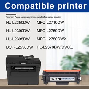 (5,000 Pages High Yield) TN770 Toner Cartridge Black Replacement for Brother TN-770 DCP-L2550DW MFC-L2750DW HL-L2370DW HL-L2325DW Printer Toner, TN770 3PK