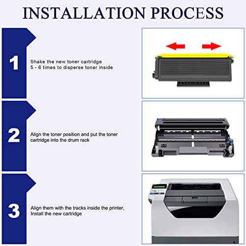 TN620 Toner & DR620 Drum MLIE Compatible Replacement for Brother HL-5240 5250DN 5280DW 5350DNLT, MFC-8370 8470DN 8670DN 8880DN, DCP-8085DN Printer (High Yield, 1 Toner+1 Drum,Black)