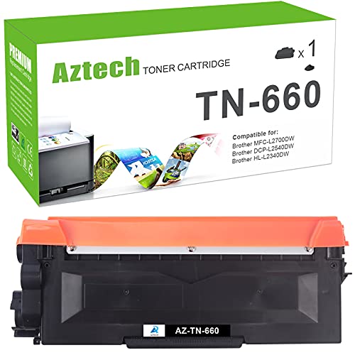 Aztech Compatible Toner Cartridge Replacement for Brother TN660 TN 630 TN-660 TN-630 HL-L2340DW HL-L2300D MFC-L2707DW DCP-L2540DW DCP-L2520DW HL-L2320D (Black, 1-Pack)