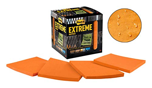 Post-it Extreme Notes, Stop Re-work on the Job, Removes cleanly, 100X the holding power, Orange, 3 in x 3 in, 12 Pads/Pack, 45 Sheets/Pad (EXTRM33-12TRYO)