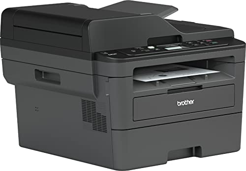 Brother DCP-L25 Series Monochrome All-in-One Laser Printer for Home Office, Print, Scan, Copy, Wireless, 2400 x 600 dpi, 36 ppm, Automatic Duplex Printing, Bundle with MTC Printer Cable