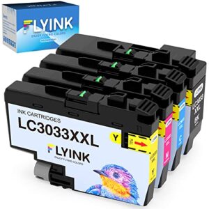 flyink 3033xxl ink cartridge replacement for brother lc3033xxl work for mfc-j995dw mfc-j995dwxl mfc-j815dw mfc-j805dw mfc-j805dwxl printer