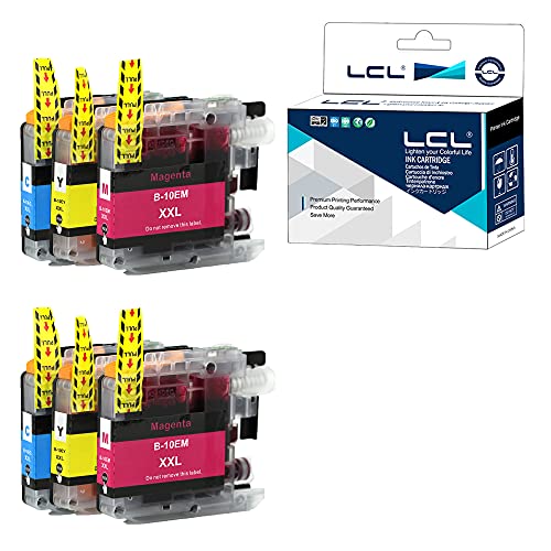 LCL Compatible Ink Cartridge Replacement for Brother LC10E LC10EC LC10EM LC10EY XXL MFC-J6925DW (2Cyan 2Magenta 2Yellow 6-Pack)