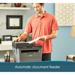 Brother L-2550DW Monochrome All-in-One Laser Printer I Print Copy Scan I Wireless I Auto 2-Sided Printing I Print Up to 36 Pages/Min I Up to 250 Sheets/Tray I Up to 50-Sheet ADF + Printer Cable