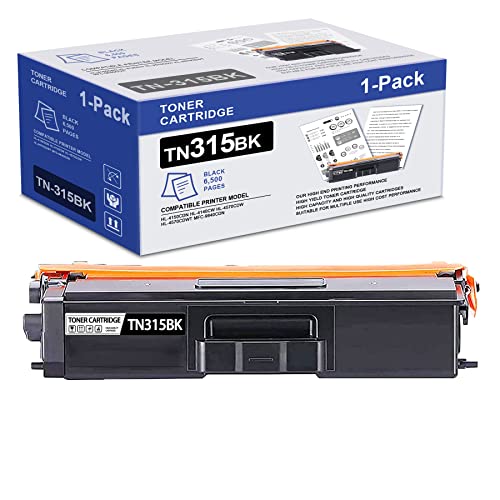 Mah 1-Pack High Yield TN315BK Toner TN-315BK Cartridge TN 315 Black Replacement for Brother