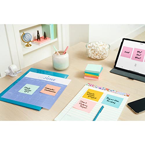 Post-it Pop-up Notes, 3x3 in, 6 Pads, America's #1 Favorite Sticky Notes, Beachside Café Collection, Pastel Colors, Recyclable (R330-AP)