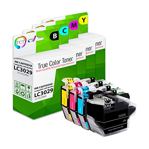 TCT Compatible Ink Cartridge Replacement for Brother LC3029 LC3029BK LC3029C LC3029M LC3029Y Super High Yield Works with Brother MFC-J5830DW, J5830DW XL, J6535DW Printers (B, C, M,Y) - 4 Pack