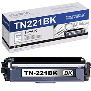 edh compatible tn221bk tn-221bk toner cartridge replacement for brother high yield compatible with dcp-9015cdw 9020cdn hl-3140cw 3170cdw 3180cdw mfc-9130cw 9140cdn 9330cdw printer (1 pack,black)