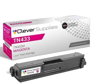 cs compatible toner cartridge replacement for brother tn433 tn431 tn-433 tn-431 tn433m/tn431m magenta for hl-l8260cdw hl-l8360cdw hl-l8360cdwt hl-l9310cdw hl-l9310cdwt hl-l9310cdwtt