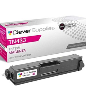 CS Compatible Toner Cartridge Replacement for Brother TN433 TN431 TN-433 TN-431 TN433M/TN431M Magenta for HL-L8260CDW HL-L8360CDW HL-L8360CDWT HL-L9310CDW HL-L9310CDWT HL-L9310CDWTT