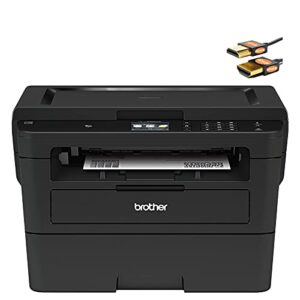 brother hl-l23 9x series compact wireless monochrome laser all-in-one printer – print scan copy – auto duplex printing – mobile printing – 2.7″ color lcd – up to 36 pages/min + hdmi cable