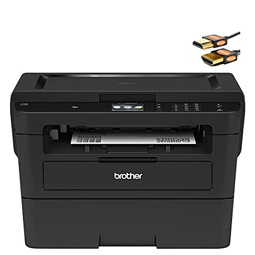 Brother HL-L23 9X Series Compact Wireless Monochrome Laser All-in-One Printer - Print Scan Copy - Auto Duplex Printing - Mobile Printing - 2.7" Color LCD - Up to 36 Pages/Min + HDMI Cable