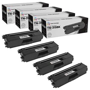 ld compatible toner cartridge replacement for brother tn315bk high yield (black, 4-pack)