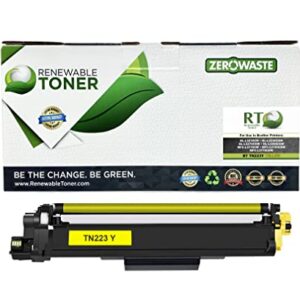 Renewable Toner Compatible Toner Cartridge Replacement for Brother TN-223 TN-223Y HL and MFC Multifunction HL-L3210 L3230 L3270 L3290 MFC-L3710 L3750 L3770 (Yellow)