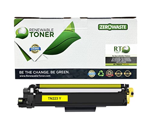 Renewable Toner Compatible Toner Cartridge Replacement for Brother TN-223 TN-223Y HL and MFC Multifunction HL-L3210 L3230 L3270 L3290 MFC-L3710 L3750 L3770 (Yellow)