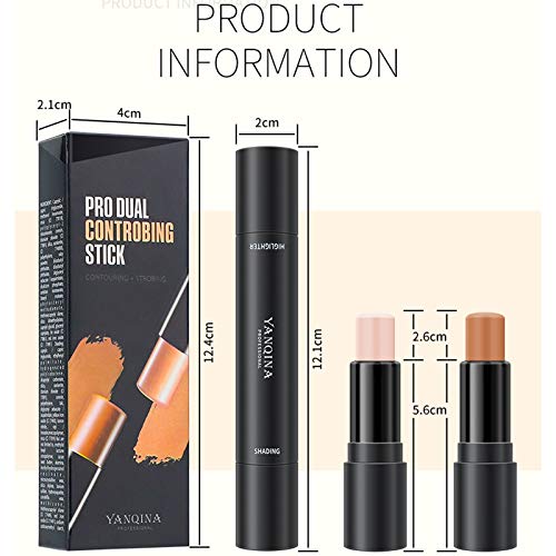 ONLYOILY double-end contour highlighter stick contour stick,face highlighter, contour makeup contouring sticks cream concealer (1)