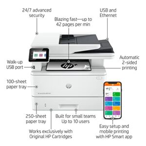 HP LaserJet Pro MFP 4101fdne Black & White Printer with HP+ Smart Office Features and Fax